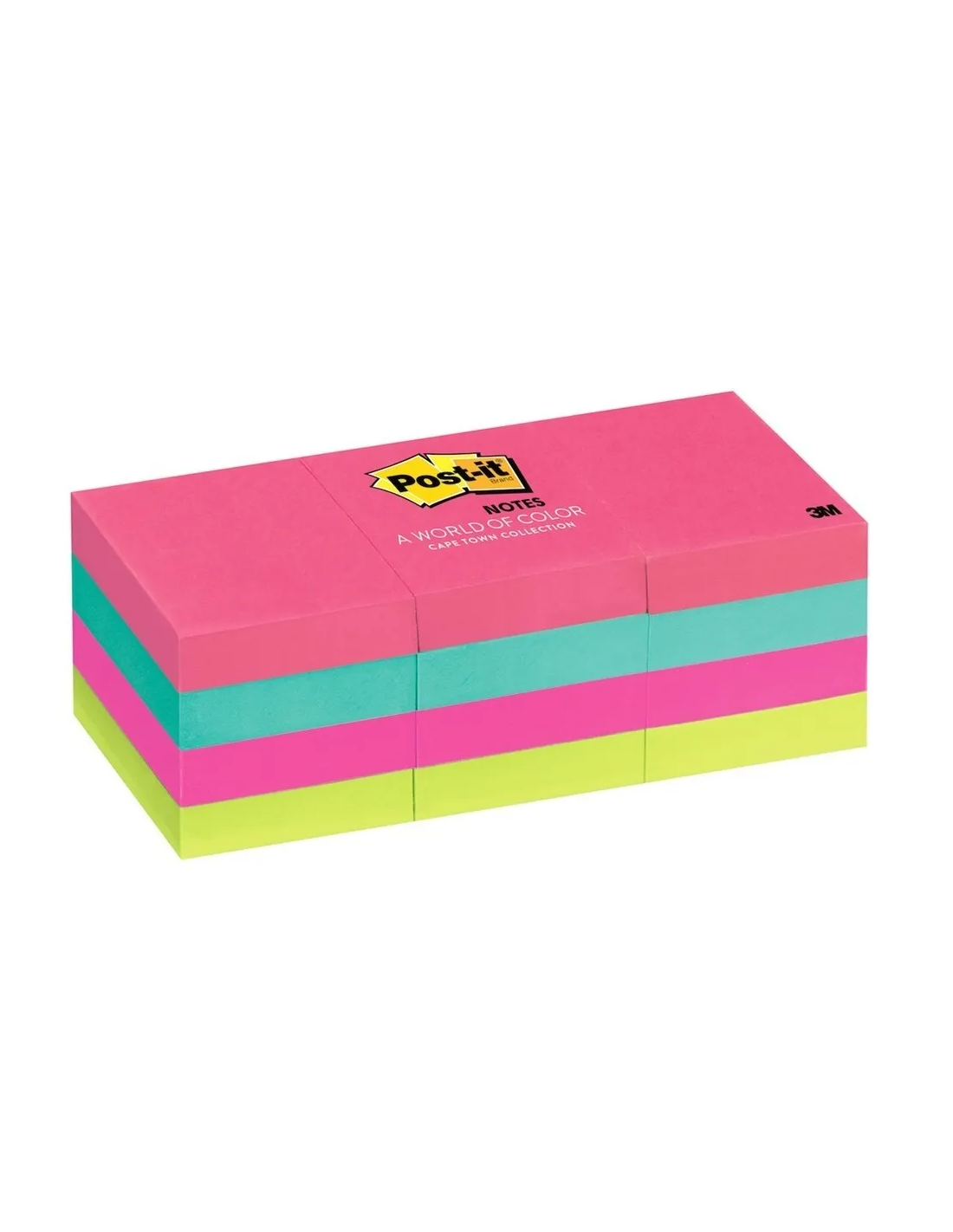 Notas Adhesivas 3m Post It 4 Colores 34 9mm X 47 6mm