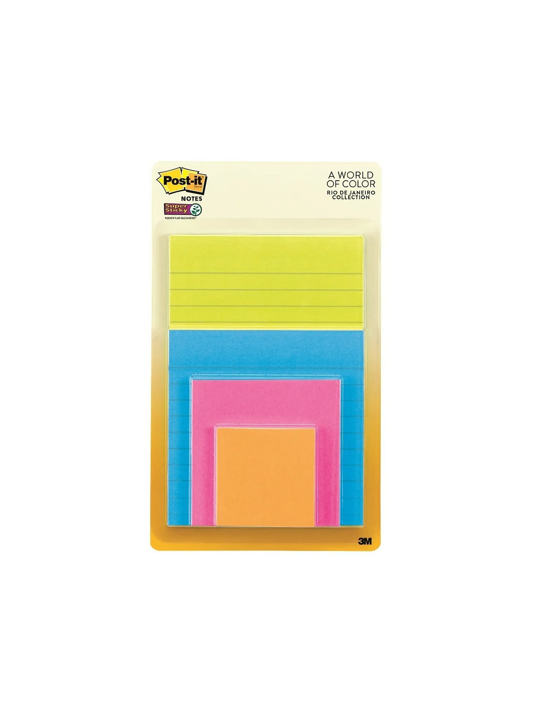Pack De Notas Post It Super Adhesivas Colección Rio Mix X 4