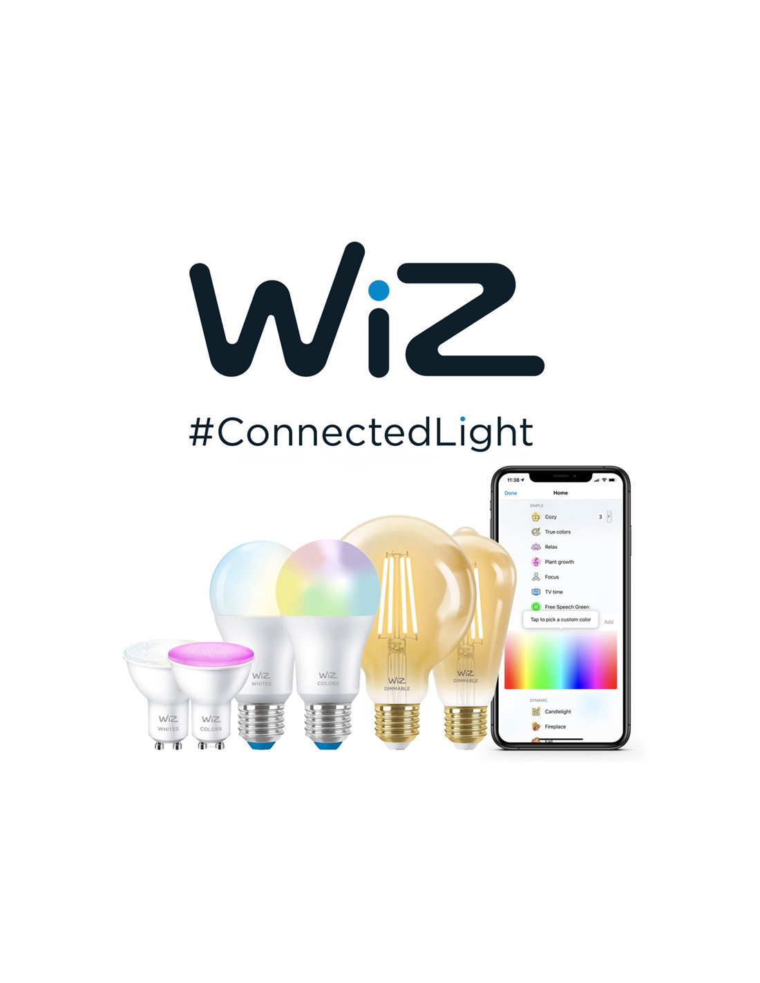 Lampara Led Wiz Wifi White Calida/fria 4.9w Gu10 Lampara Led Wiz Wifi White Calida/fria 4.9w Gu10